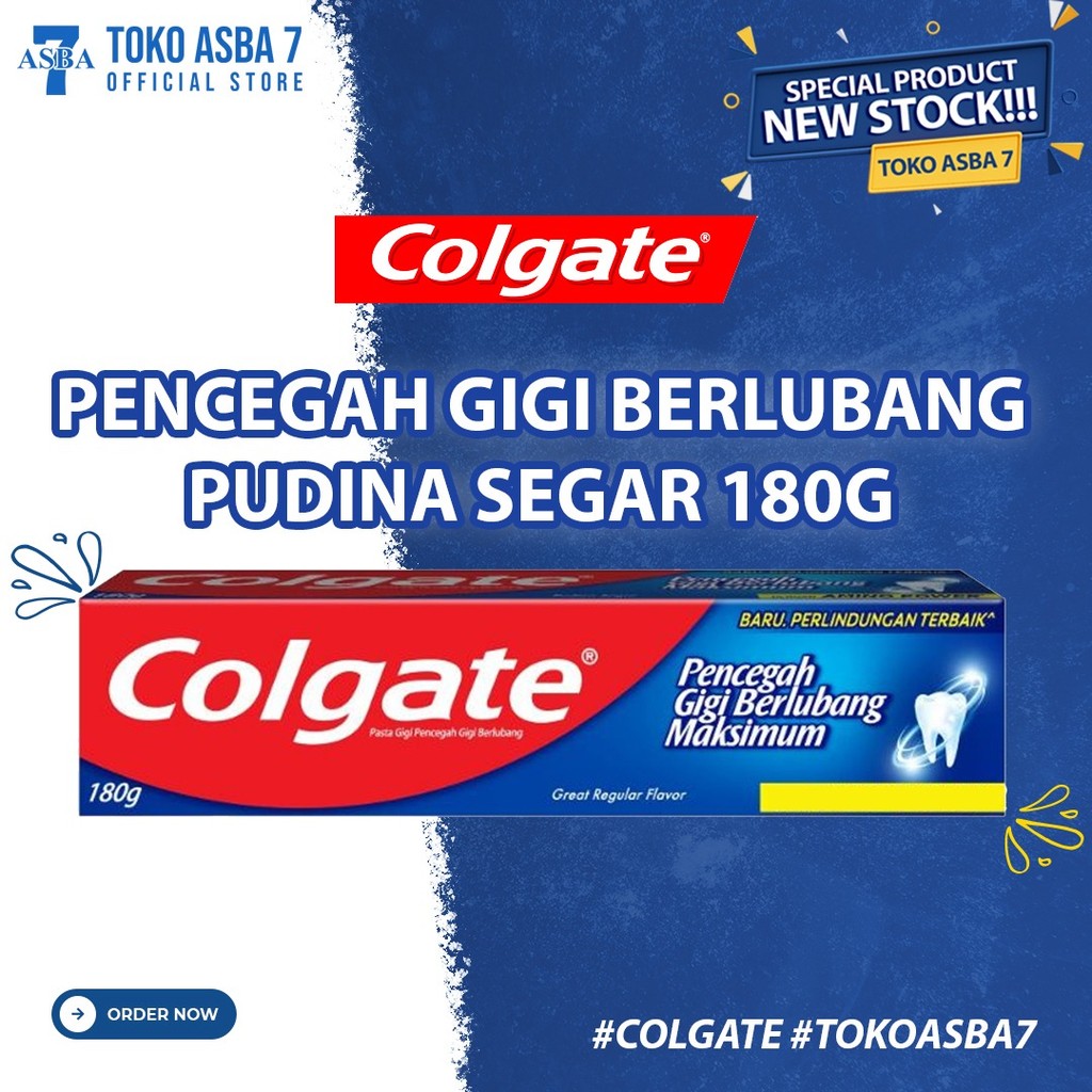 Jual COLGATE MAX CAVITY PROTECTION PUDINA SEGAR 180G | Shopee Indonesia