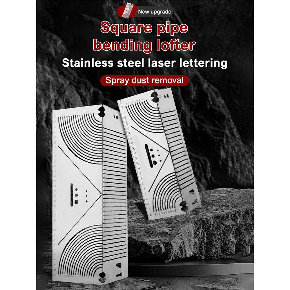 Jual 1pc Square Tube Rounded Corner Drawing Ruler 90 Degree ...