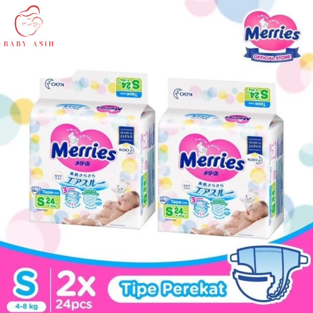 Jual Merries Popok Bayi Baru Lahir Tipe Perekat Newborn Premium S24 ...