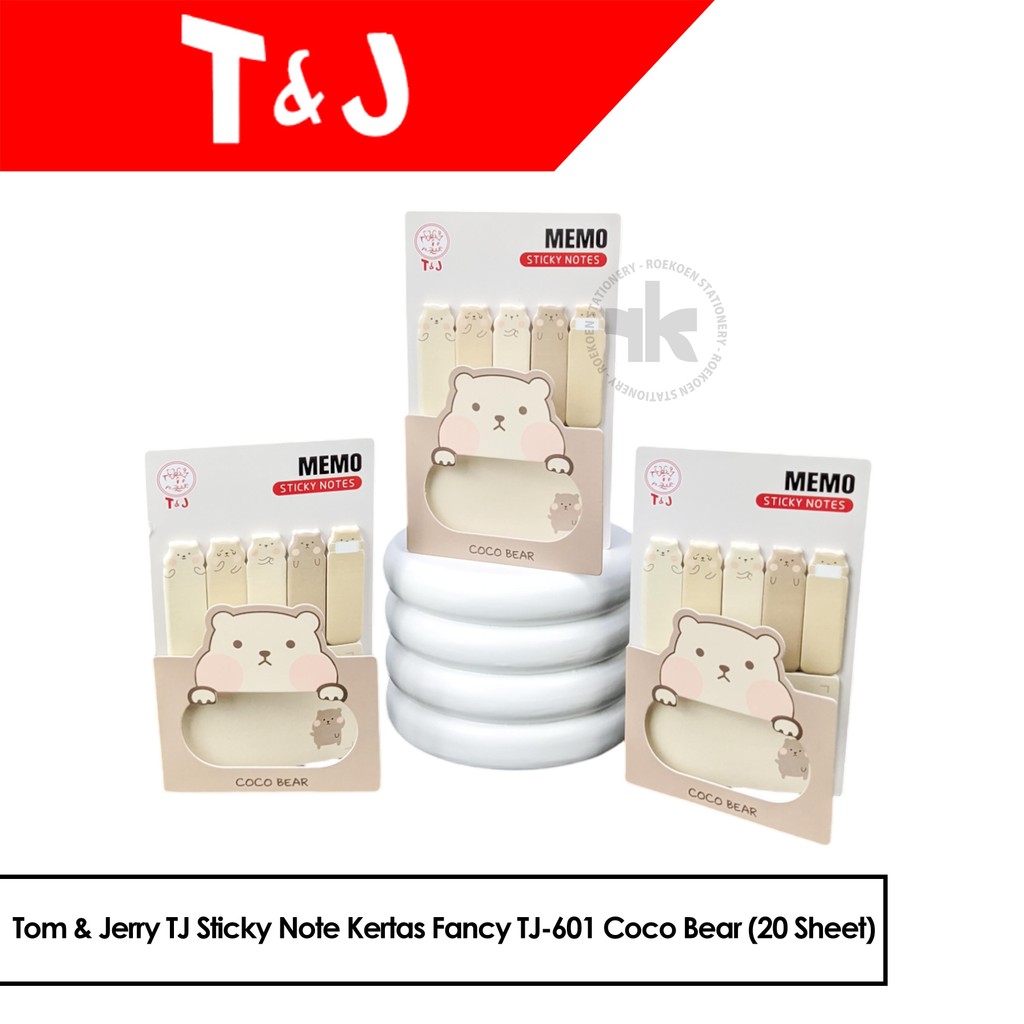 Jual Tom & Jerry TJ Sticky Note Kertas Fancy TJ-601 Coco Bear (20 Sheet ...