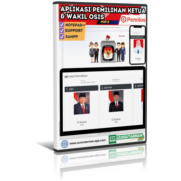 Jual Aplikasi e-pemilos pemilihan ketua & wakil osis berbasis web ...