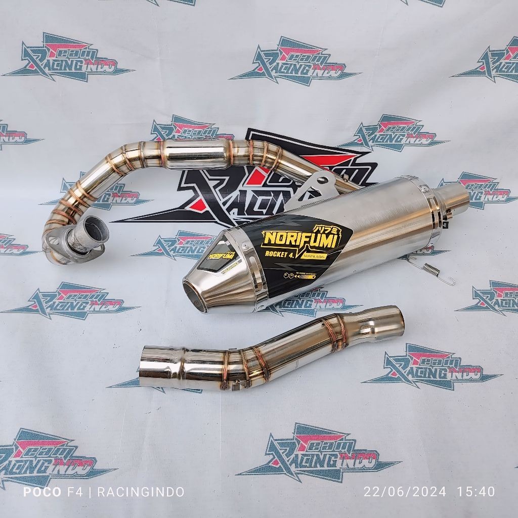 Jual phbest canister pipe ท่อไอเสีย Norifumi สีดํา 38 มม for honda msx ...