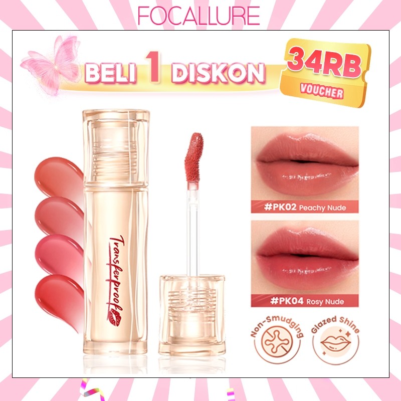 Jual JG FOCALLURE Hydrating Lip Tint Lip Glossy Lightweight Super ...