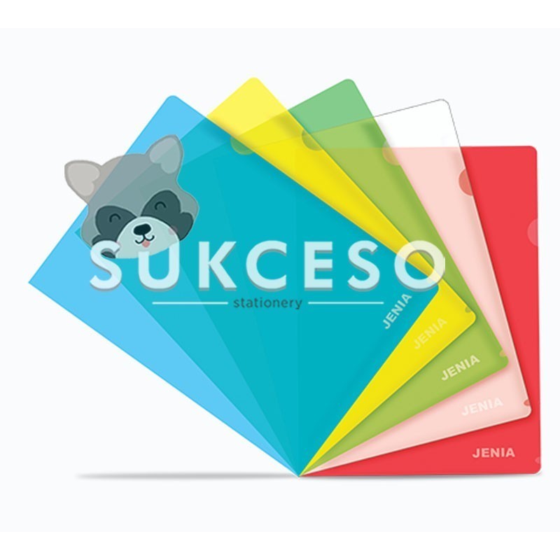 Jual PER PAK ISI 12 PCS Jenia Map L F4 Folio / Clear Sleeve Plastik ...