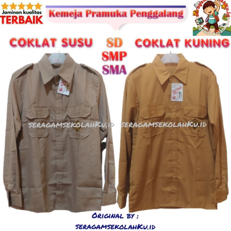 Jual Seragam Pramuka Penggalang Warna Coklat Susu Coklat Kuning ...