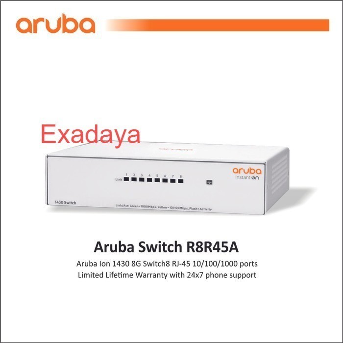 Jual HP Aruba R8R45A , Instant On 1430 8G Switch 8 port Gigabit ...