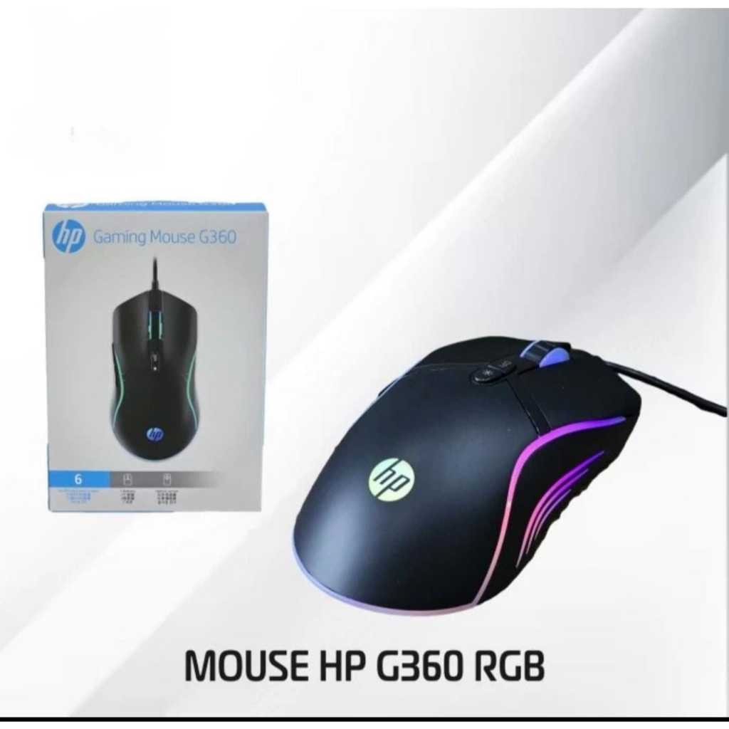 Jual Mouse Gaming / Gaming Mouse HP G360 - 6200DPI RGB 6 Button Macro ...
