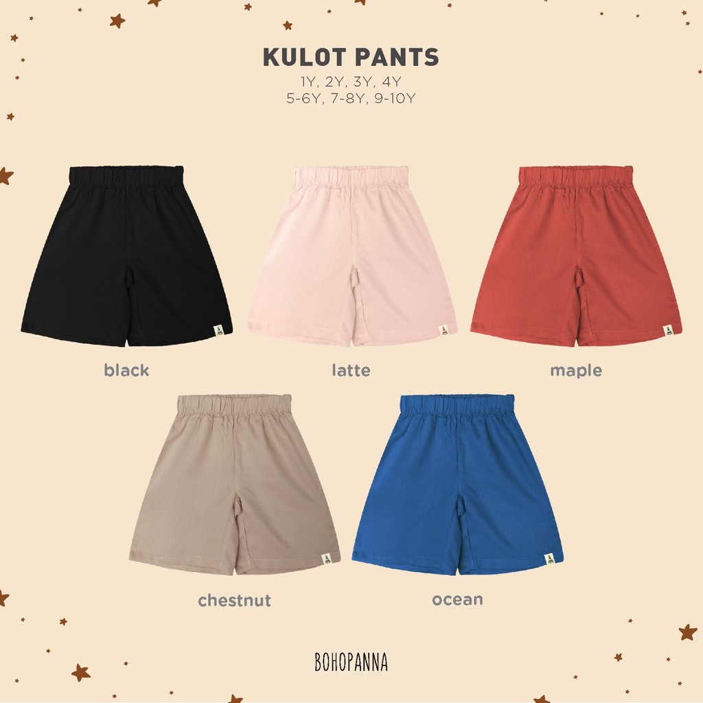 Jual Bohopanna Kulot Pants (Kulot anak - Celana harian anak ) | Shopee ...