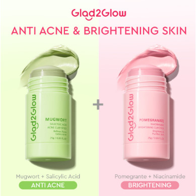 Jual G2G - Glad2Glow Salicylic Acid Acne Clay Stick 25g - Pomegranate ...