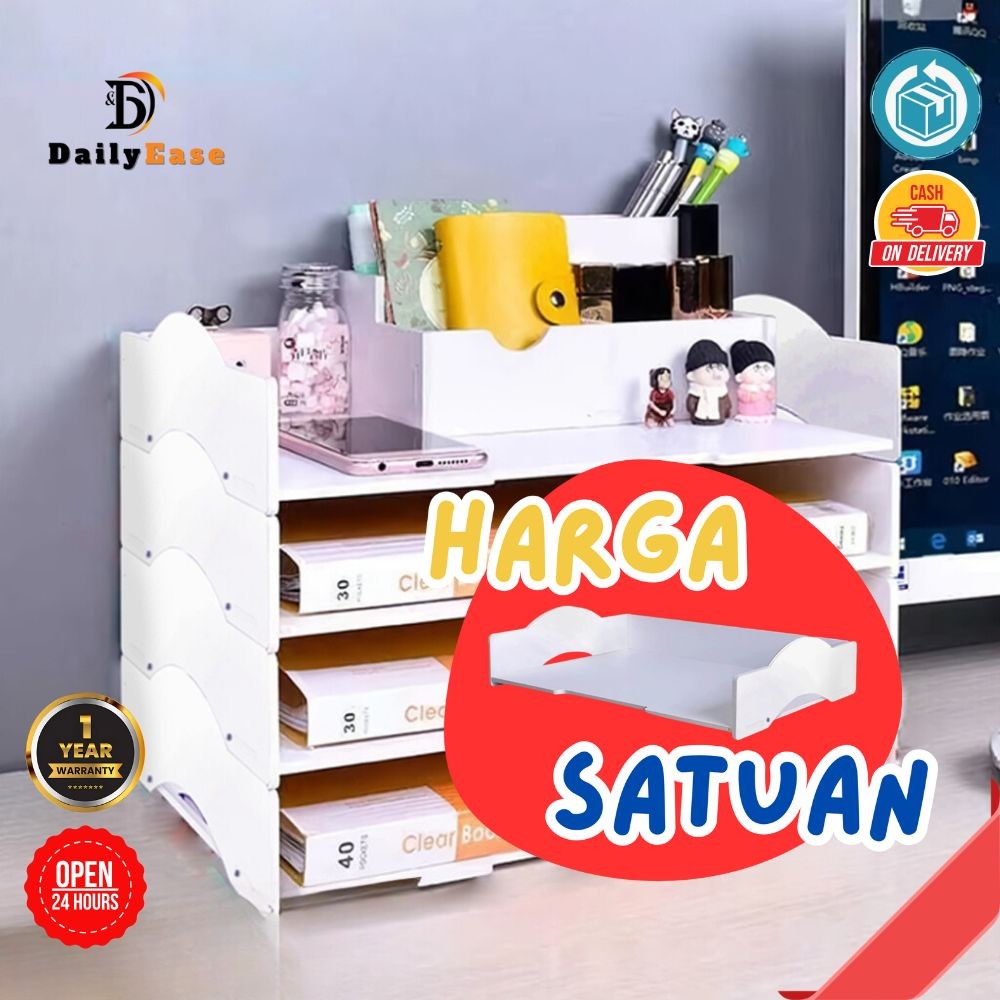 Jual DailyEase - Book Organizer Paper HVS Folio Alat Tulis Kantor Map Bertingkat Susun Minimalis ...