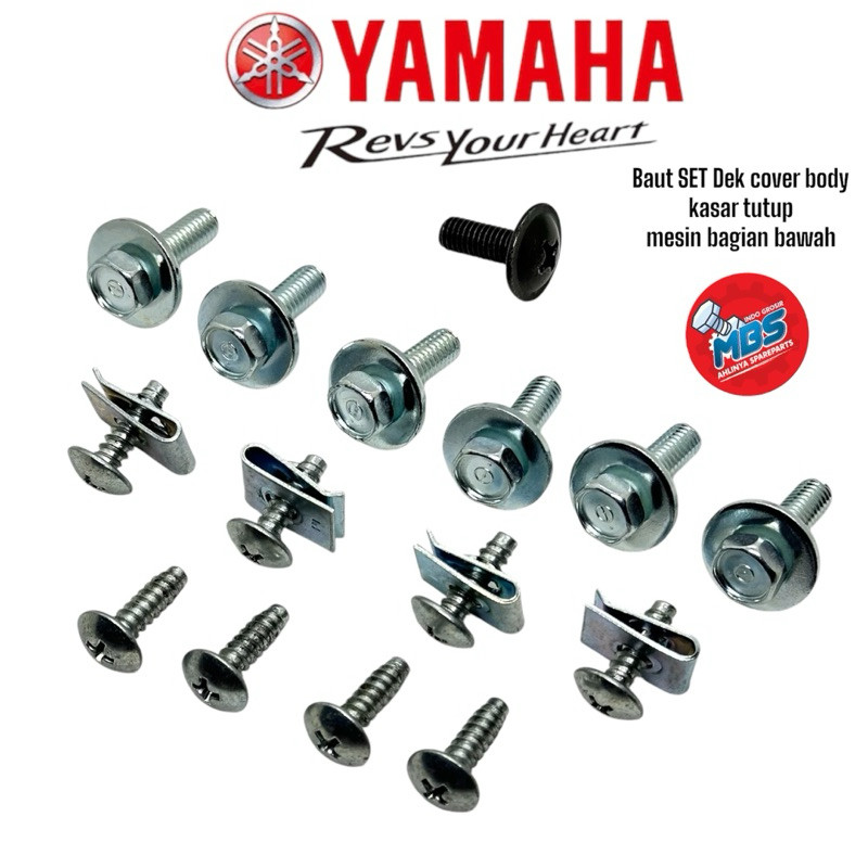 Jual BAUT SET DEK BAWAH COVER BODY TUTUP MESIN BODI KASAR BAWAH YAMAHA ...