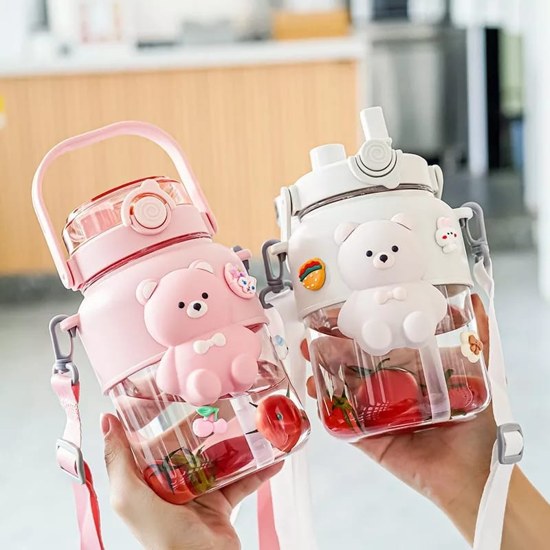 Jual Terbaru Botol Air Anak 2 In 1 Desain Beruang BPA FREE / Botol Kids ...