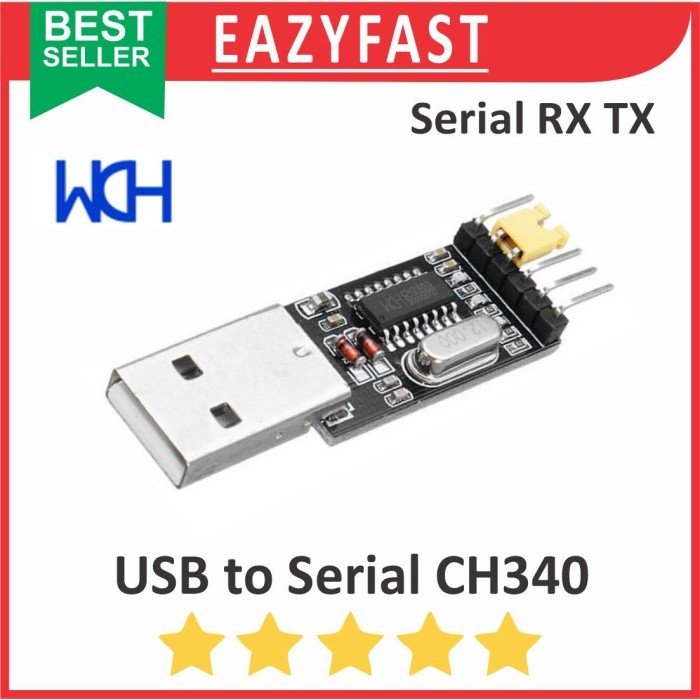 Jual Modul USB to Serial TTL Converter CH340 CH 340 UART RX TX Adapter Arduino RS232 RS 232 ...