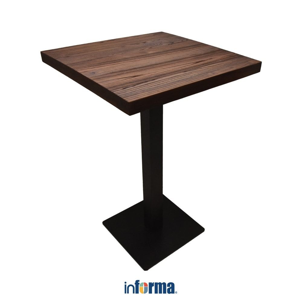 Jual Informa London Elm Meja Bar Square 70X70X105 cm - Hitam Bar Table ...