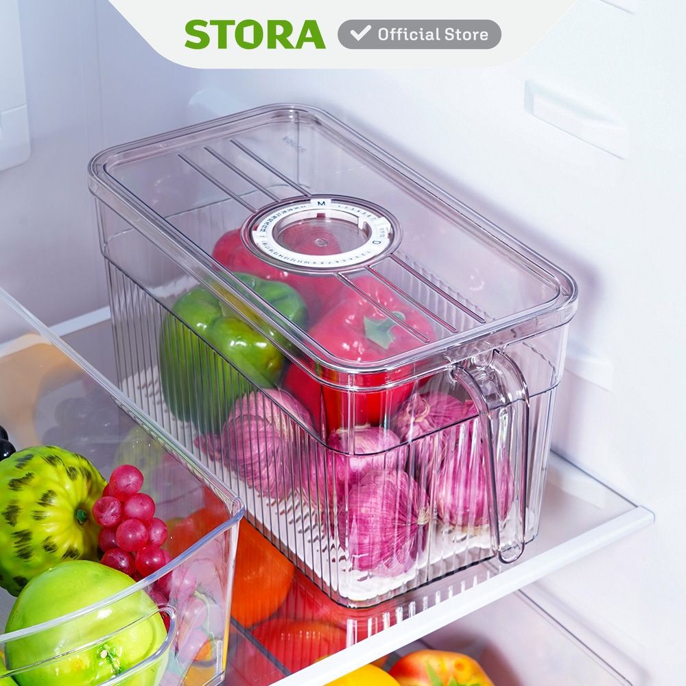 Jual Stora 5 Ltr Wadah Makanan Kulkas Dengan Tutup HandyFood Organizer ...
