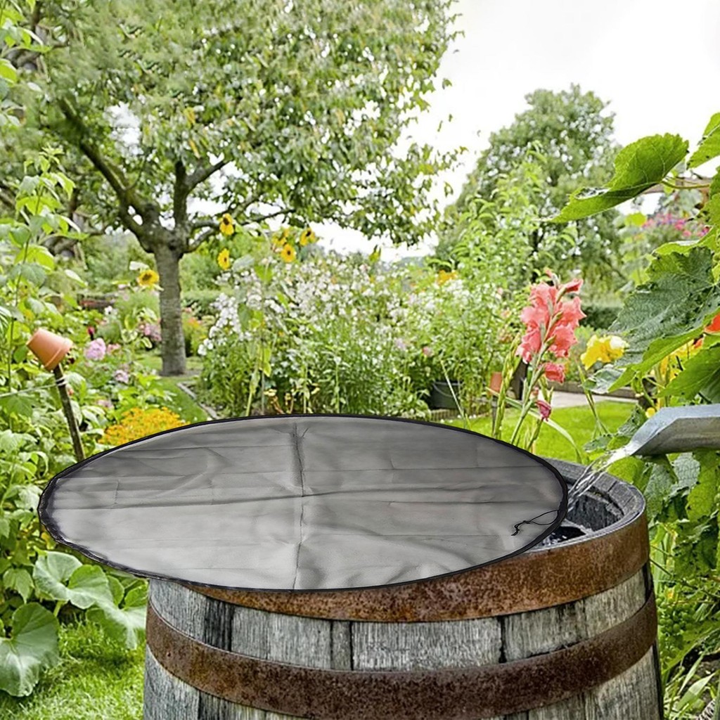 Jual Mesh Cover for Rain Barrel Fine Net Round Water Collection Buckets ...