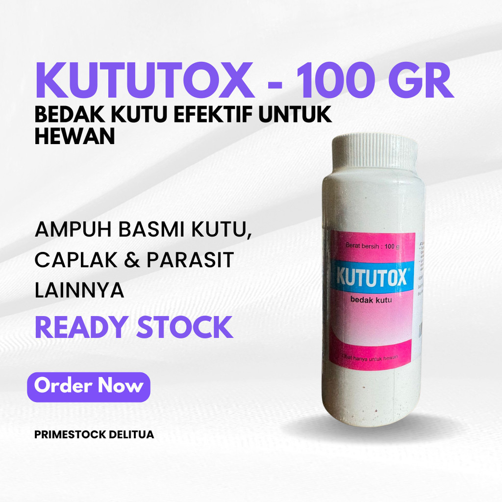 Jual KUTUTOX Bedak Kutu pada Hewan 100 Gram - Basmi Kutu, Caplak, dan ...