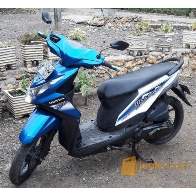 Jual striping honda beat fi 2013 biru putih stiker list body motor ...