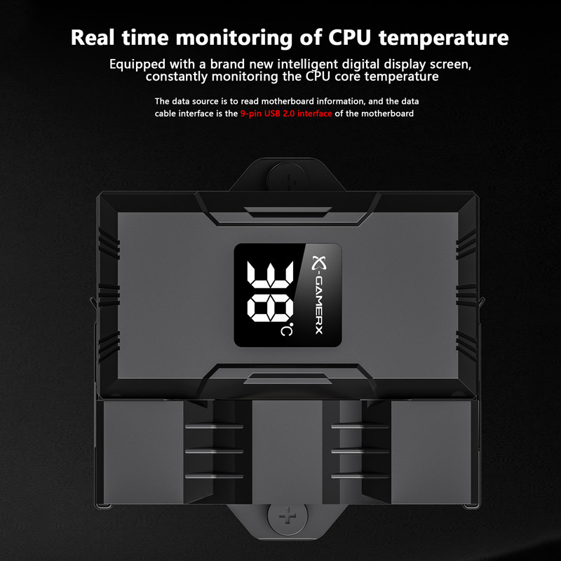Jual Power Train X-Gamerx Z-1300 ARGB CPU Cooler with Digital ...