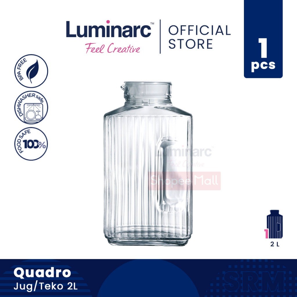 Jual LUMINARC Jug/Teko Quadro 2L - 1pcs | Shopee Indonesia