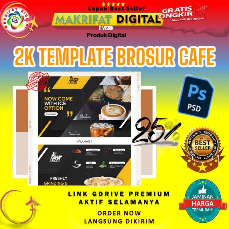 Jual 2K TEMPLATE PSD BROSUR CAFE COFFE SHOP WARKOP DESAIN KEKINIAN ...