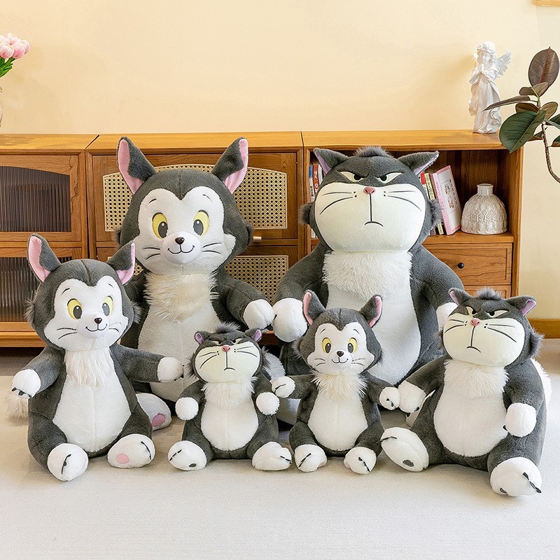 Jual MINISO Funny Lucifer Cat Plush Doll Toy Japan Figaro Cinderella's ...