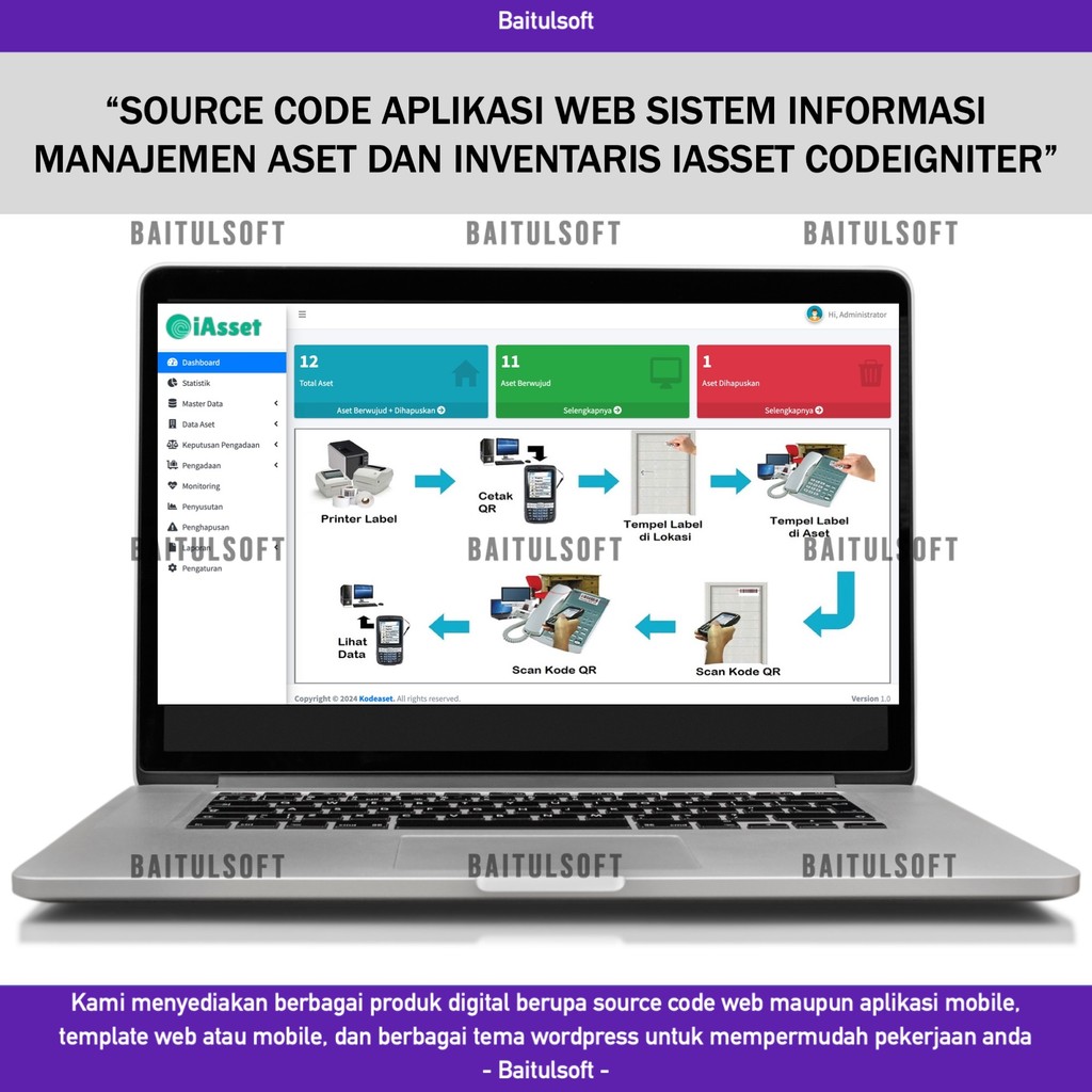 Jual SOURCE CODE APLIKASI WEB SISTEM INFORMASI MANAJEMEN ASET DAN INVENTARIS IASSET CODEIGNITER ...
