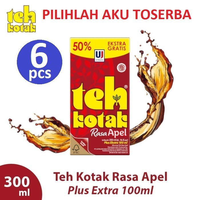 Jual TEH KOTAK ULTRA RASA APEL 300 ml ( HARGA PAKET ISI 6 ) | Shopee ...