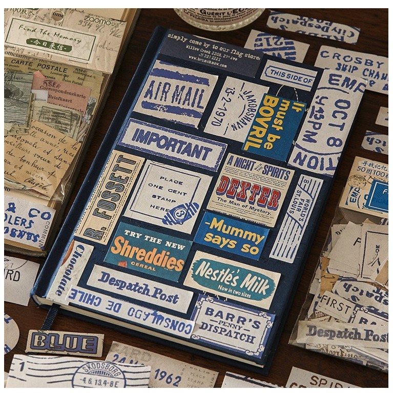 Jual Sticker 40 Lembar Art Paper Vintage Scrapbook Journal Sticker ...