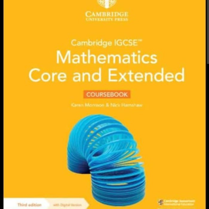 Jual buku cambridge igcse mathematics core and extended coursebook ...