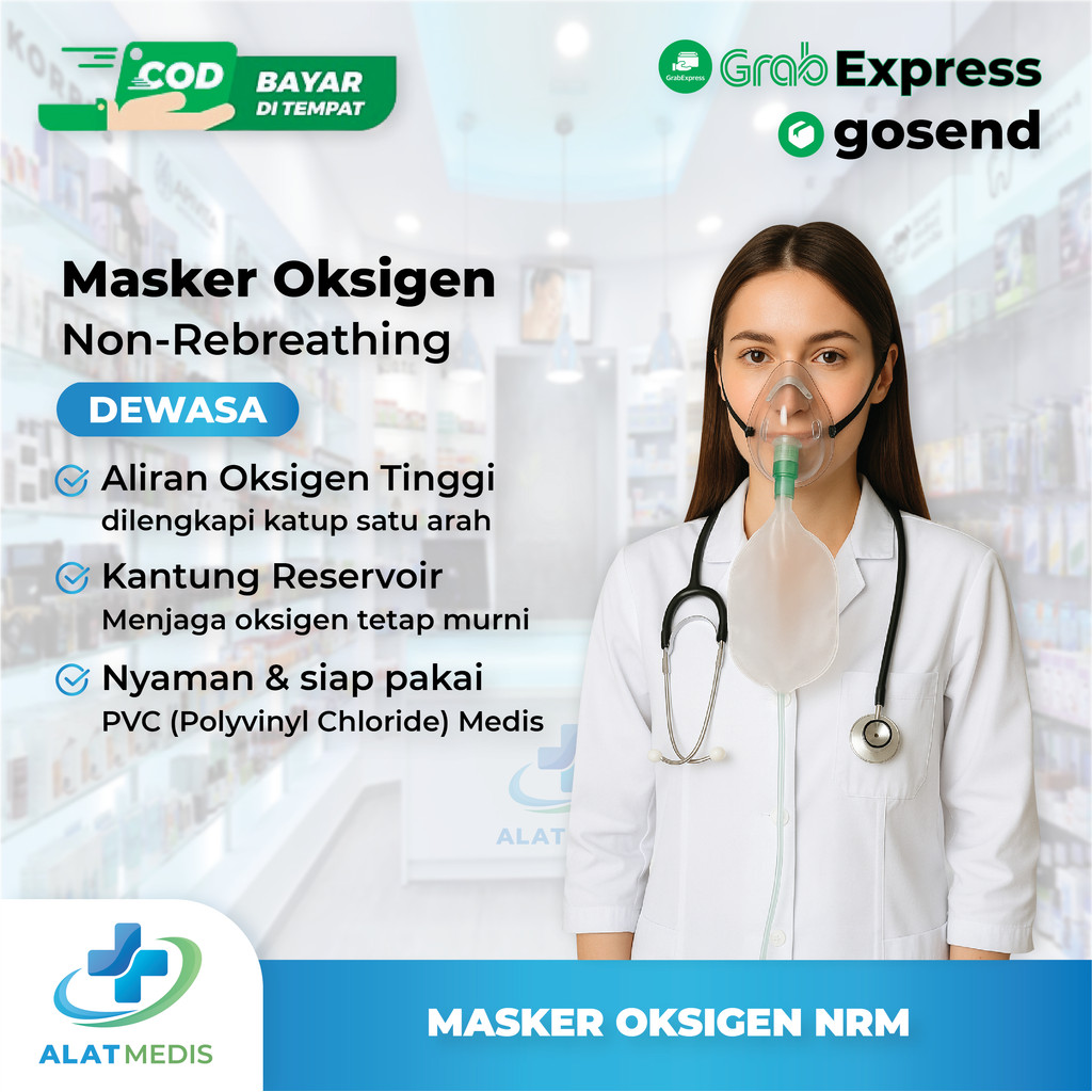 Jual Masker Non Rebreathing Oxygen Masker Oksigen Mask Selang NRM ...