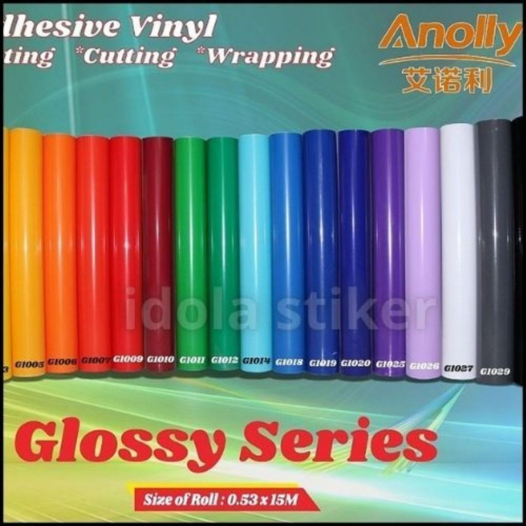 Jual SKOTLET BAHAN STICKER STIKER ANOLLY GLOSSY SERIES 53cm x 50cm ...