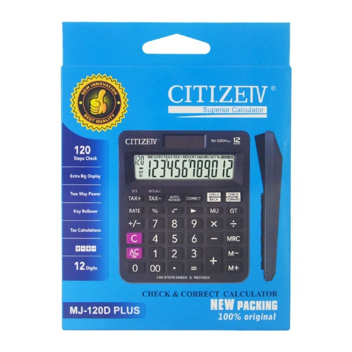 Jual Kalkulator Besar Dagang Citizeiv MJ-120TW GTTTZEN Plus Calculator ...