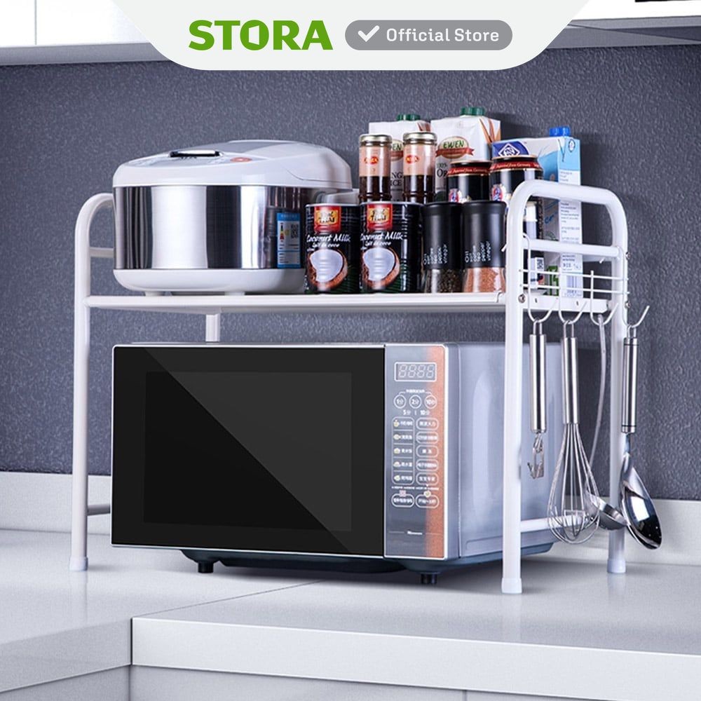 Jual Stora Rak Besi Dapur Serbaguna - Putih Storage Rack Metal Tempat ...
