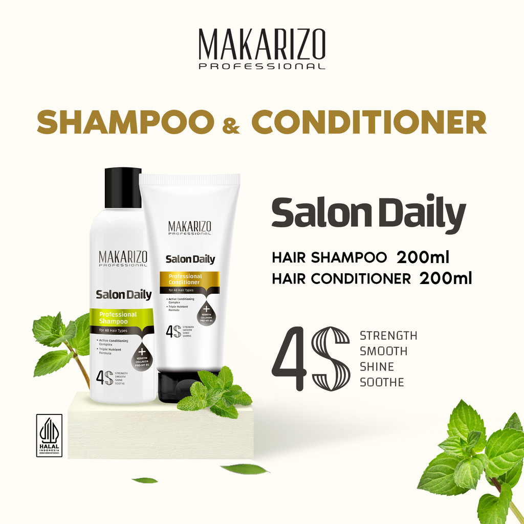 Jual Makarizo Professional Salon Daily Paket Shampoo & Conditioner ...