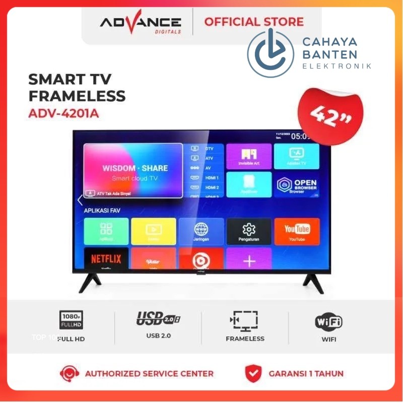 Jual Smart TV LED Advance 4201A Televisi 42 inch Android Full HD DV3T2 ...