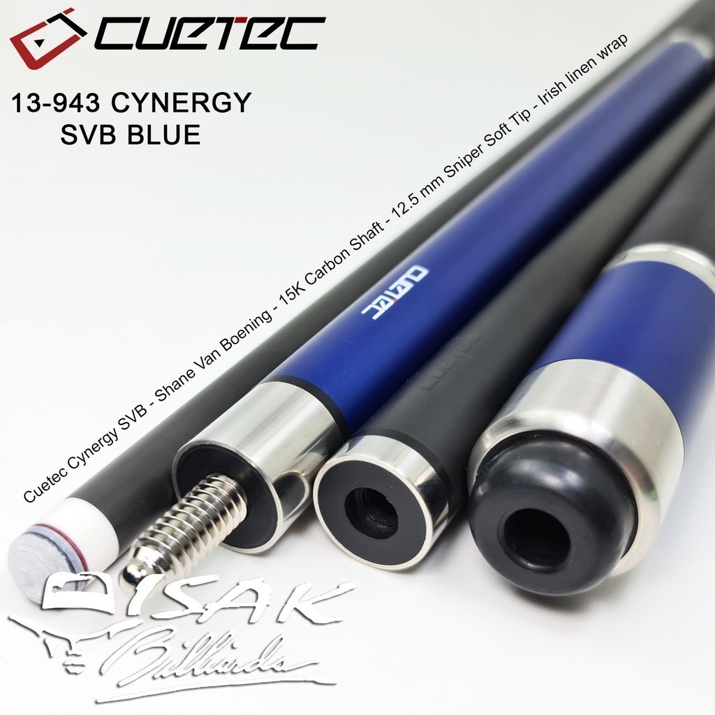 Jual Cuetec Cynergy SVB Carbon Shaft 13-943 Blue - Shane Van Boening Pool Cue Stick Billiard ...