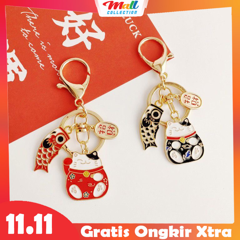 Jual MALL Gantungan Kunci Ikan Koi Kucing Hoki Lucky Jepang Keychain ...