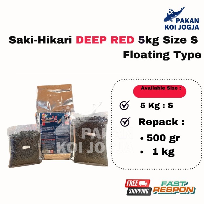 Jual Pakan Ikan Koi Saki Hikari Deep Red Floating size S Repack ...