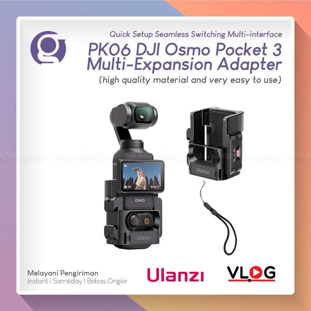 Jual ULANZI PK-06 Expansion DJI Pocket 3 Bracket Mount Frame with Cold ...