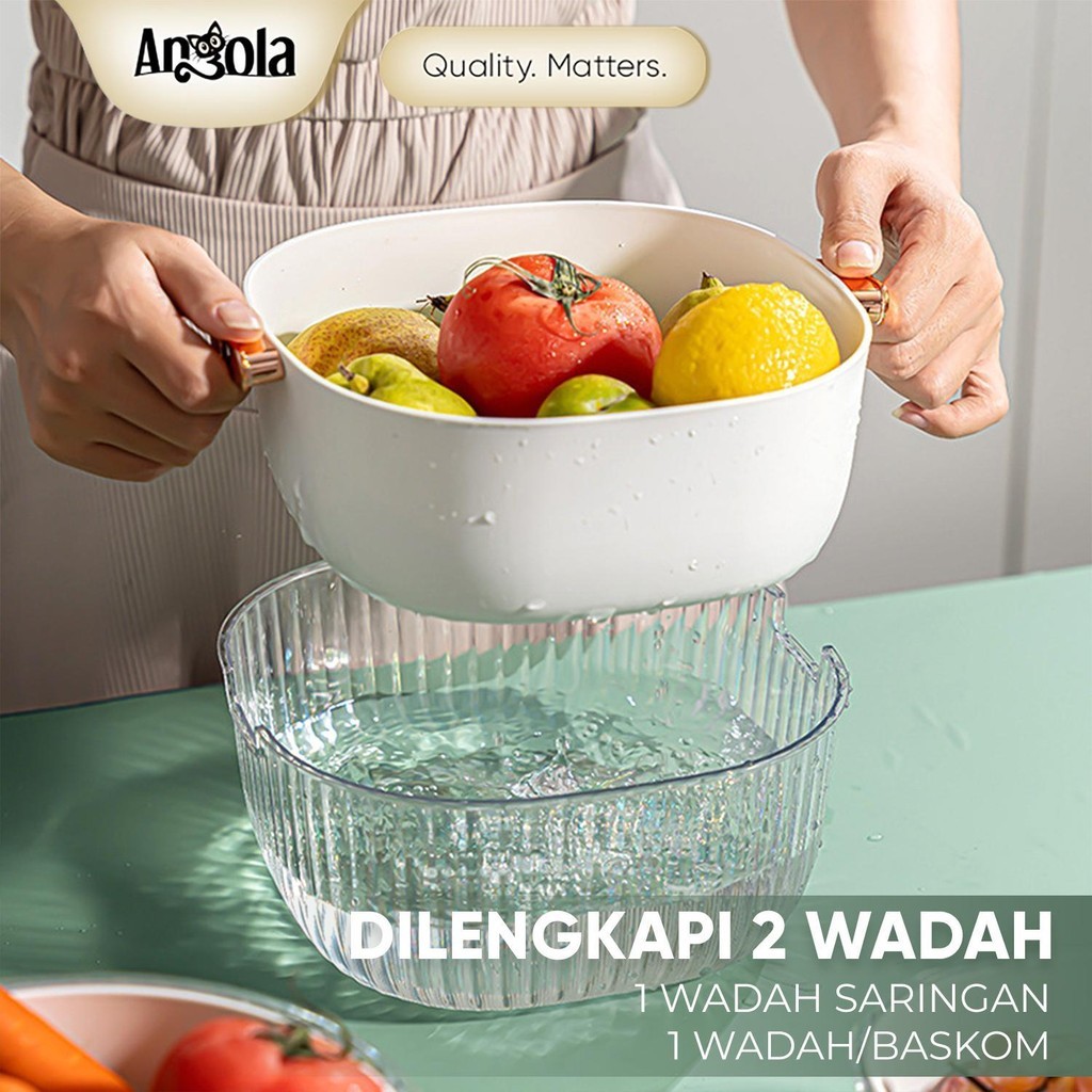 Jual [DAPAT 3PCS] Angola Saringan Sayur & Buah E81-E83 Wadah Saringan ...