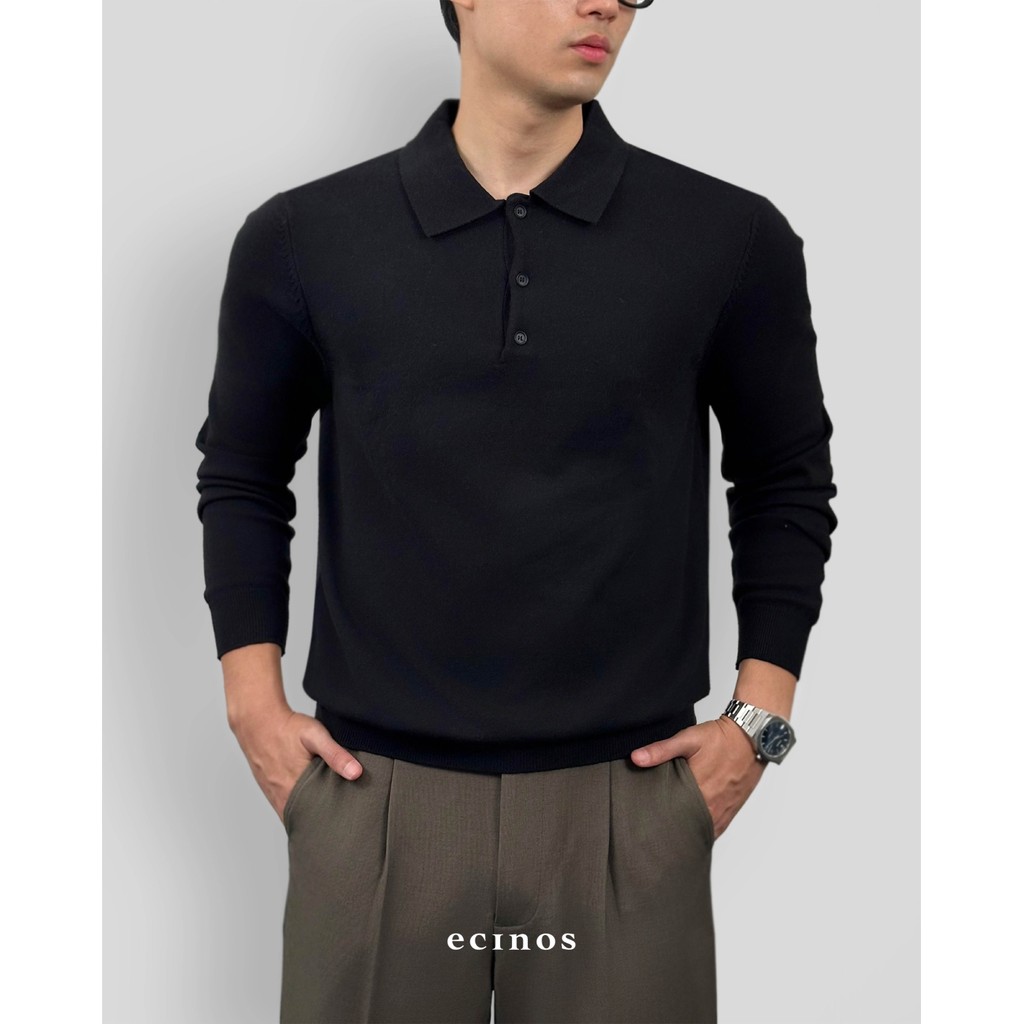 Jual ECINOS Man - Han Knitted Polo Button Top | Baju Pria | Baju Kaos ...