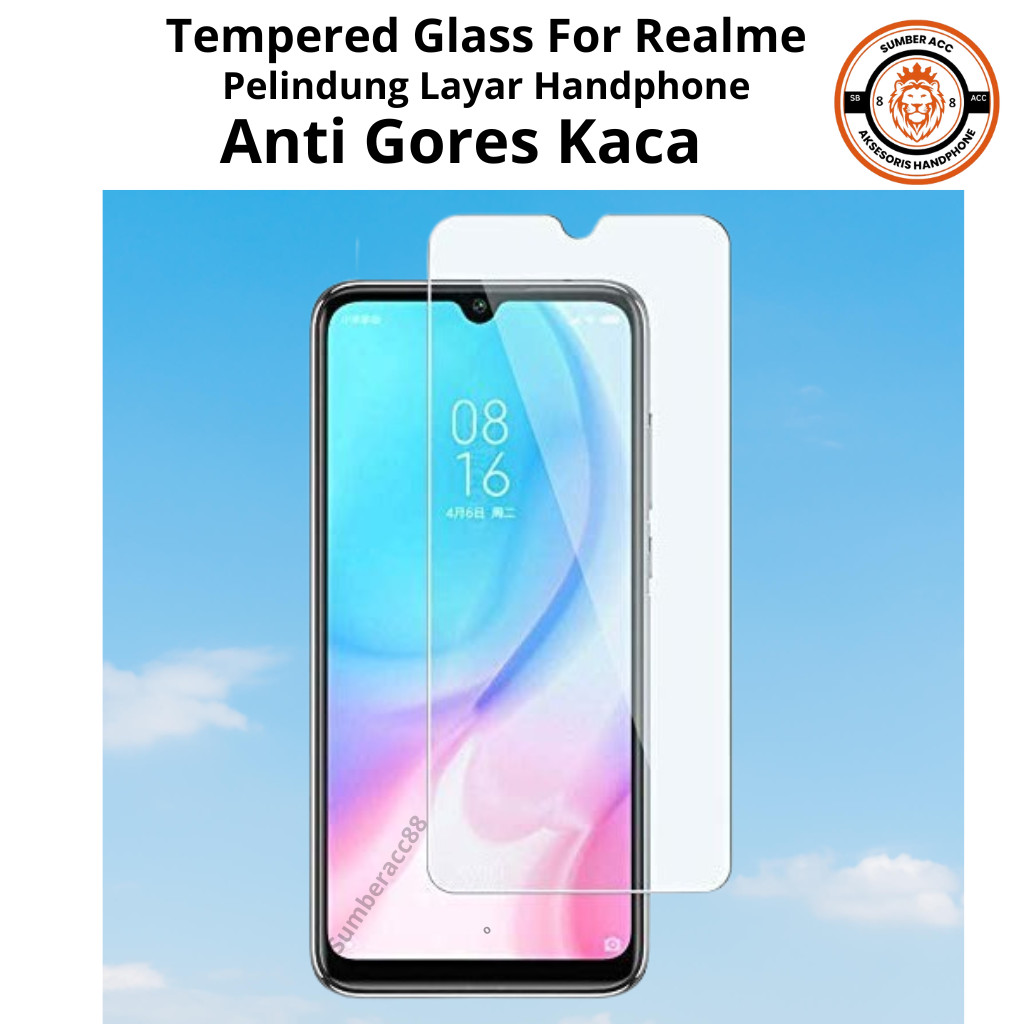 Jual Realme Tempered Glass Clear 2 3 5 6 Pro Pelindung Layar Kaca ...