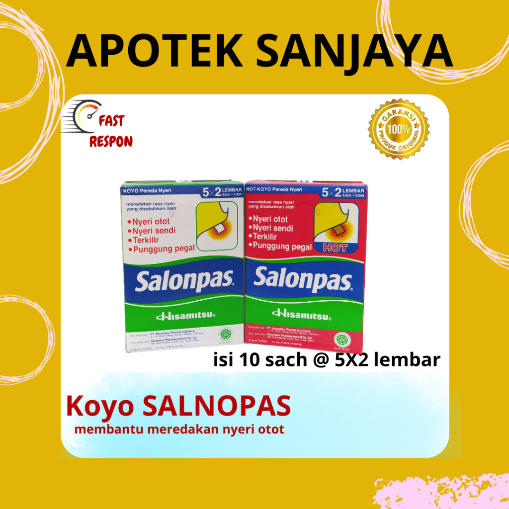 Jual KOYO SALONPAS SACH / ISI 10 LEMBAR / KOYO SALONPAS HIJAU/ MERAH ...