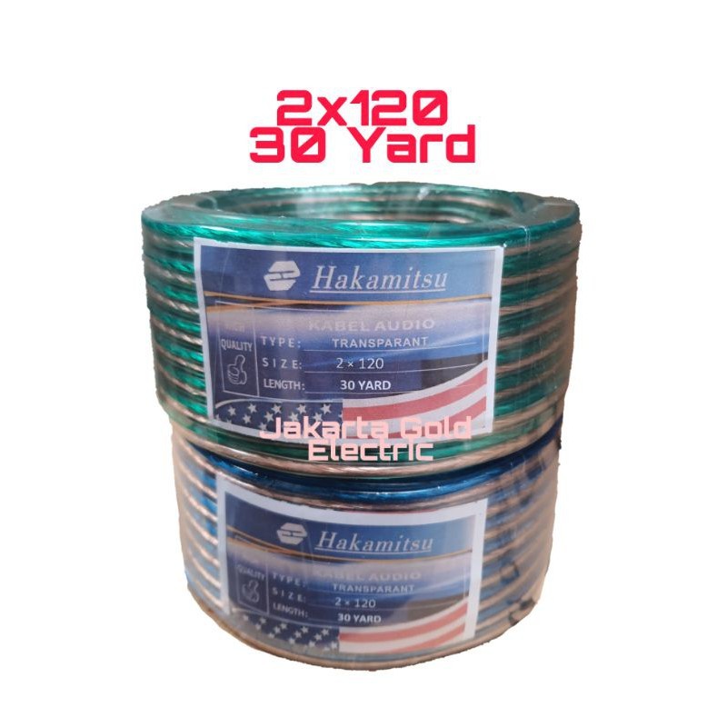 Jual KABEL LISTRIK 2X120 30 YARD SERABUT KABEL TRANSPARAN ISI 2 JALUR | Shopee Indonesia