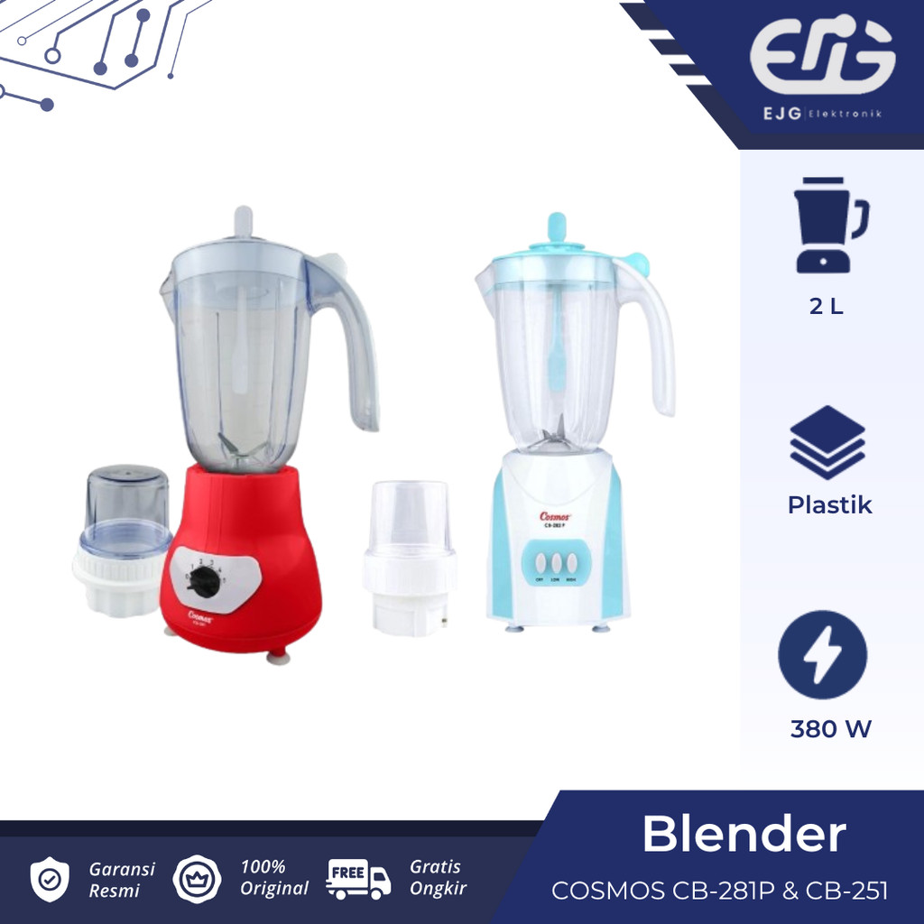 Jual Cosmos CB 281P CB 251 Blender Gelas Plastik 2 L CB281P CB251 ...