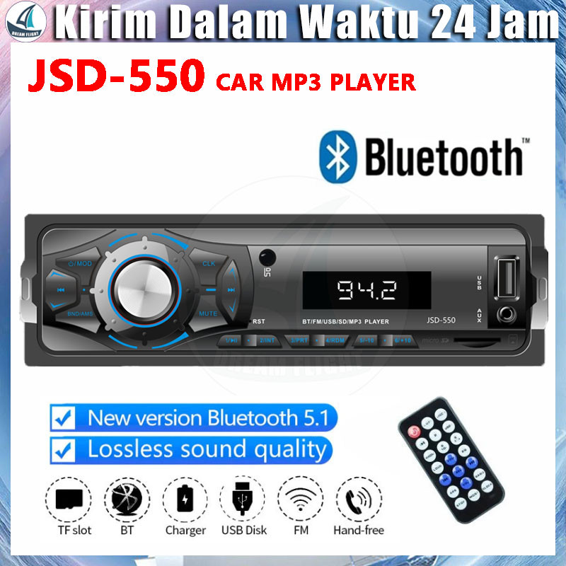 Jual 【Stok Siap】Tape Audio Mobil Multifungsi Bluetooth USB MP3 JSD-550 ...