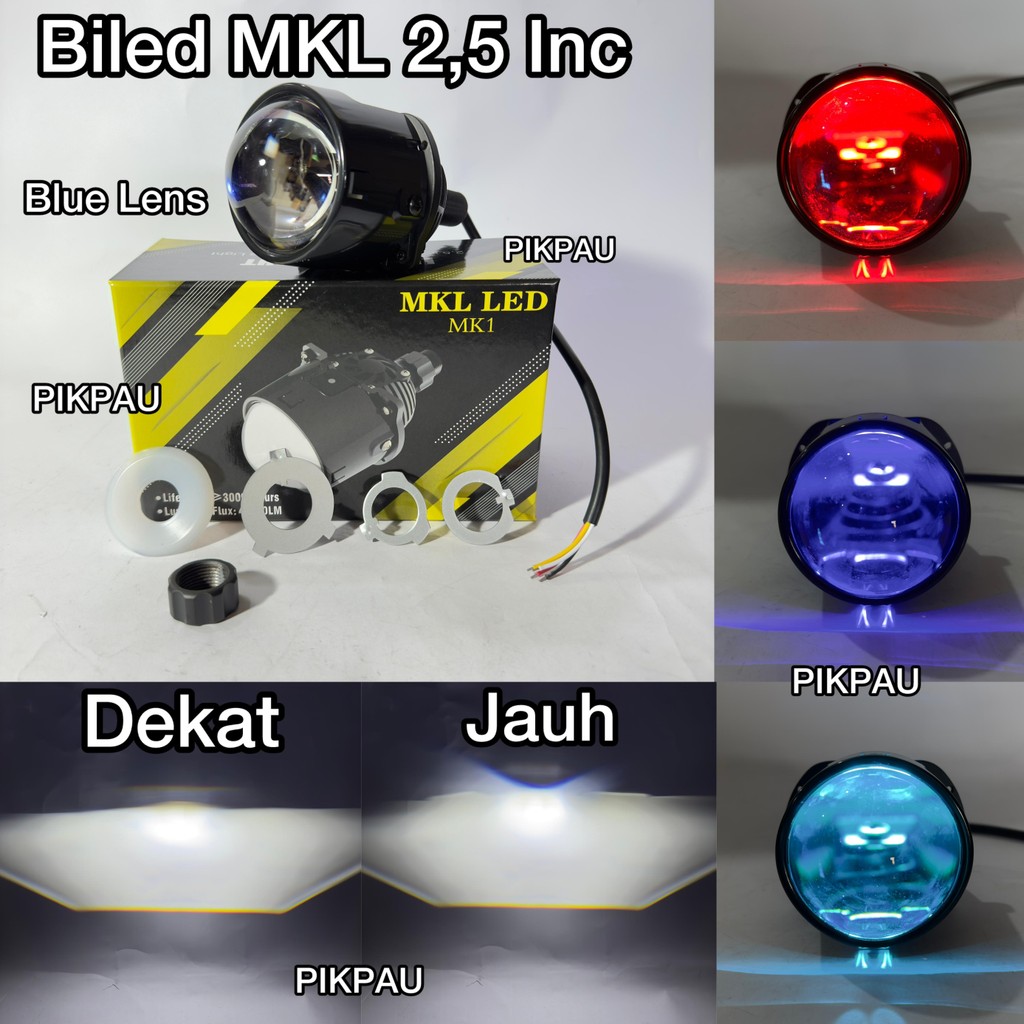 Jual BILED MKL 2,5INC MK1 Original Blue Lens | Shopee Indonesia