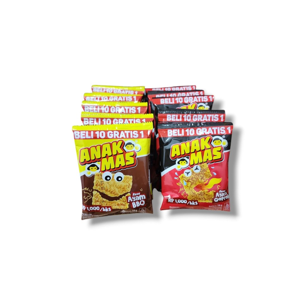 Jual Anak Mas Snack Mie Anak Renceng - Netto 10 bks x 18gr | Shopee ...