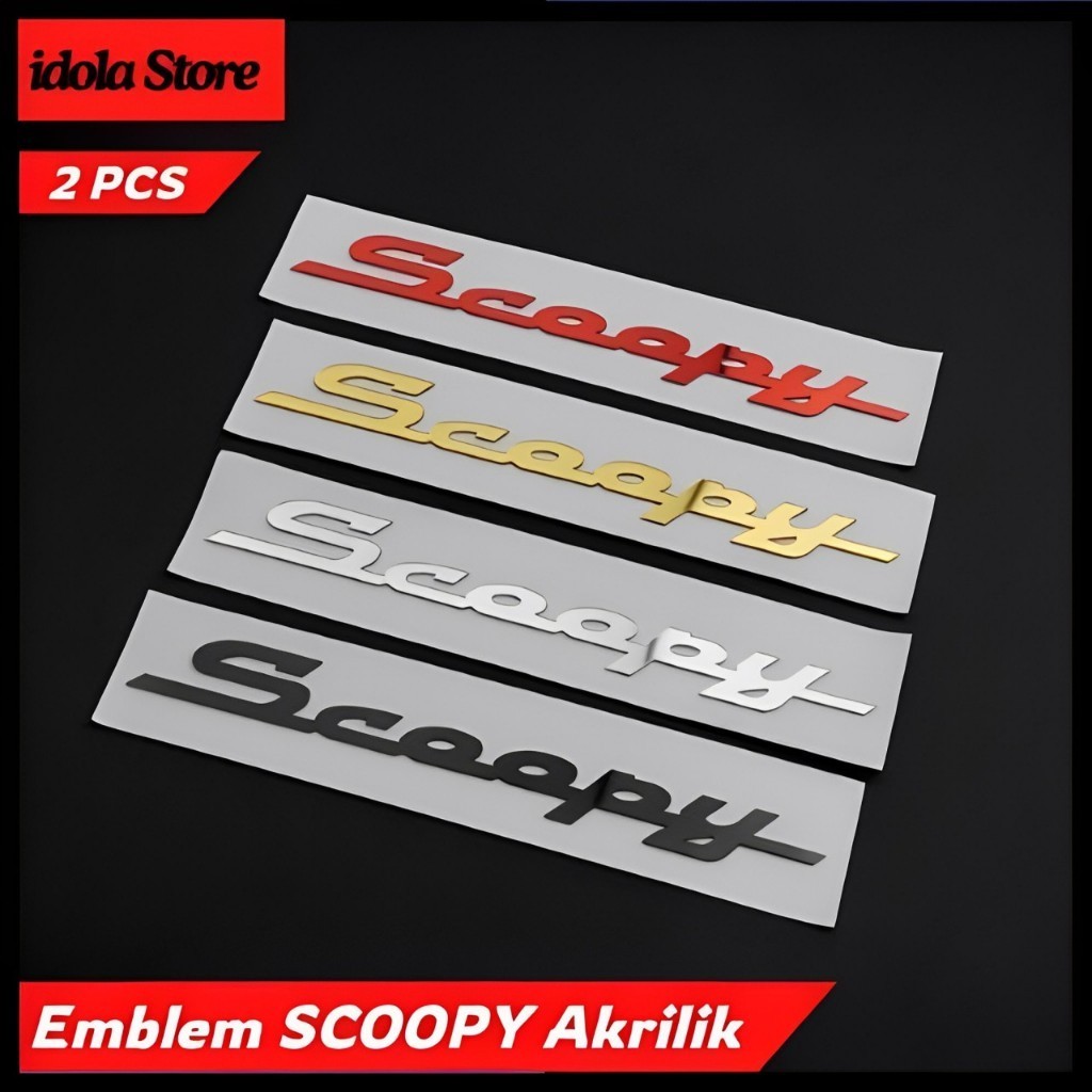 Jual EMBLEM SCOOPY LATIN TIMBUL 3D LOGO HONDA SCOOPY LATIN (1 SET KANAN ...
